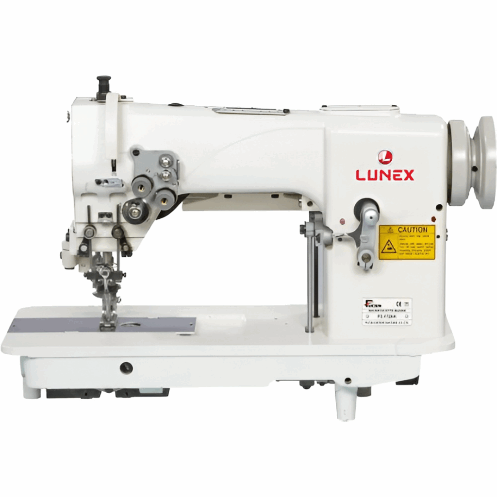 Double Needle Fagoting Stitch Flatbed Sewing Machine with Center Cutter ...